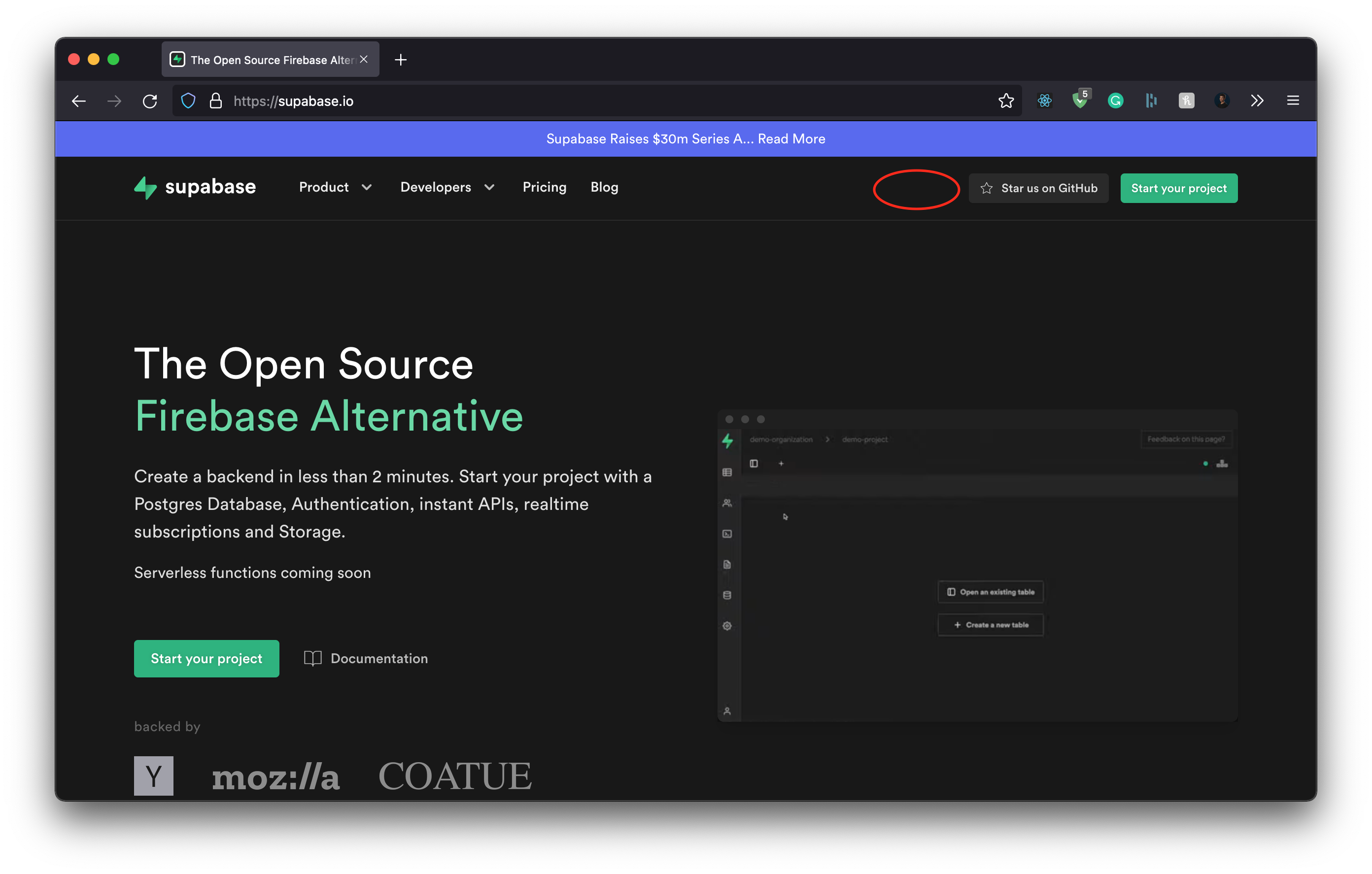 Dark / light theme switch on navbar · Issue #3643 · supabase/supabase ...