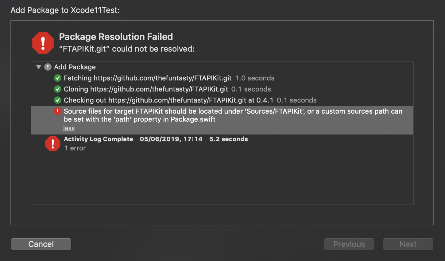 Improve Swift package manager support for Xcode 11 · Issue #30 · futuredapp/FTAPIKit · GitHub