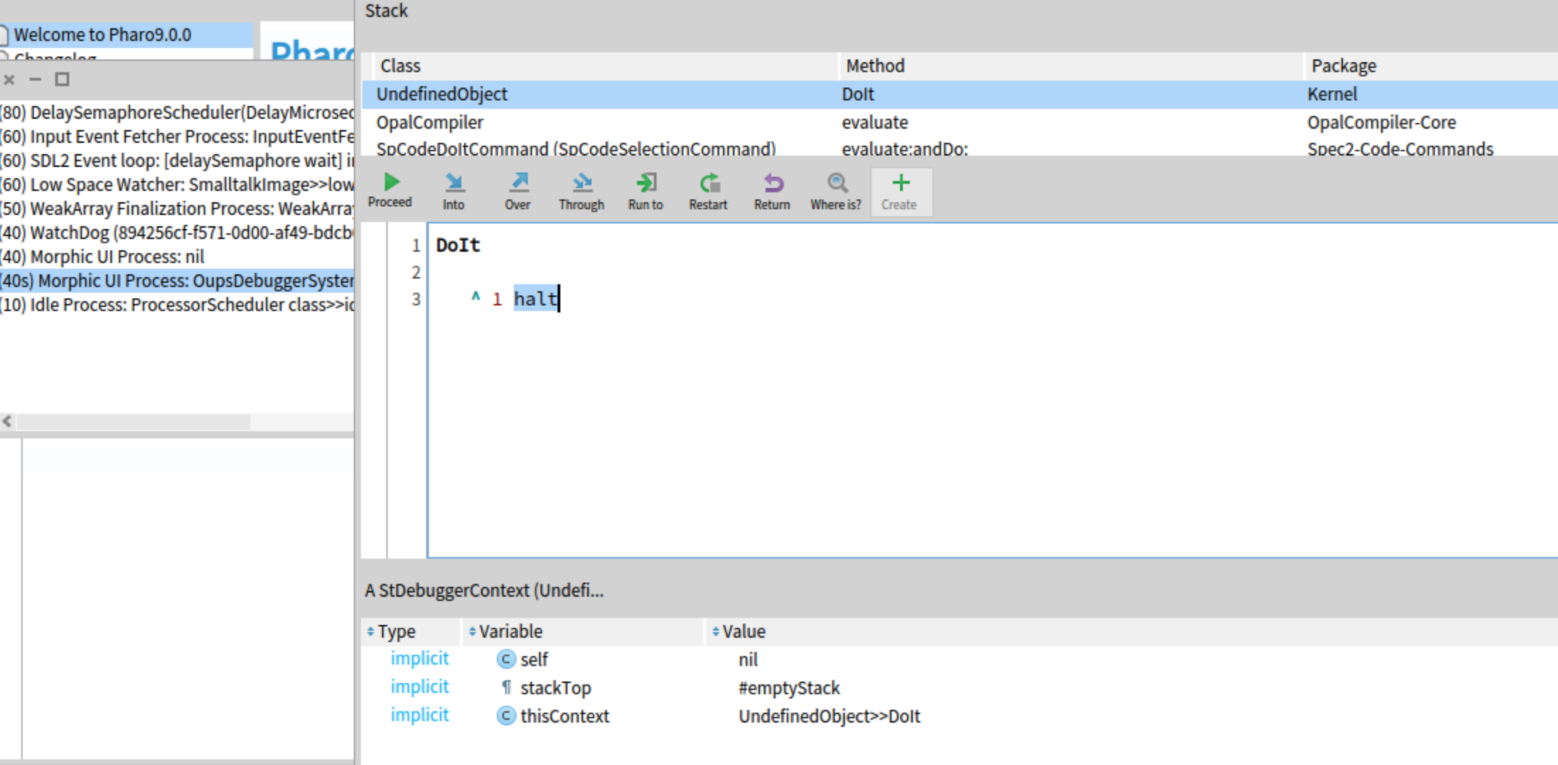 Proceeding in a debugger leaves zombie morphic render process · Issue #136 · pharo-spec/NewTools ...