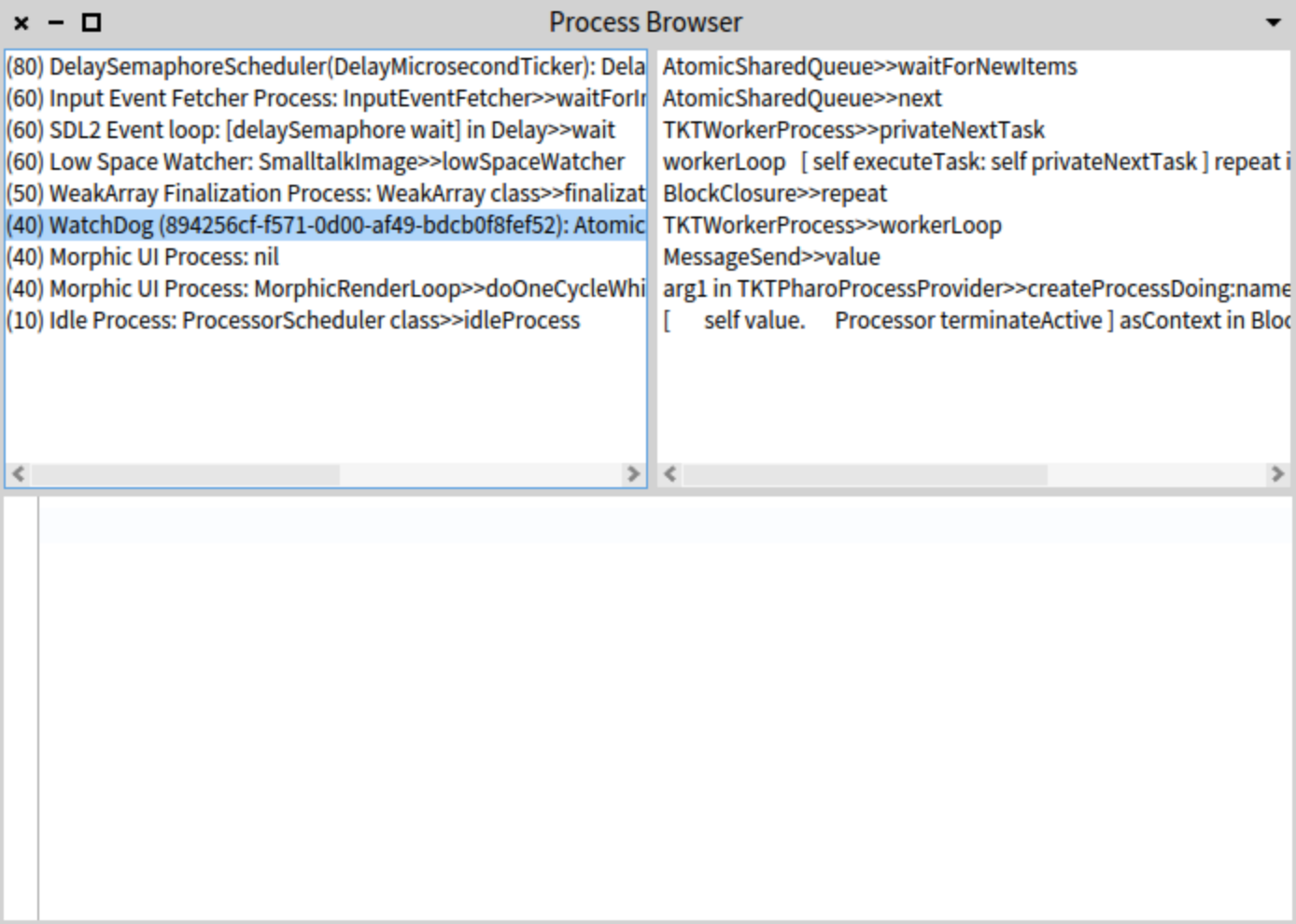Proceeding in a debugger leaves zombie morphic render process · Issue #136 · pharo-spec/NewTools ...
