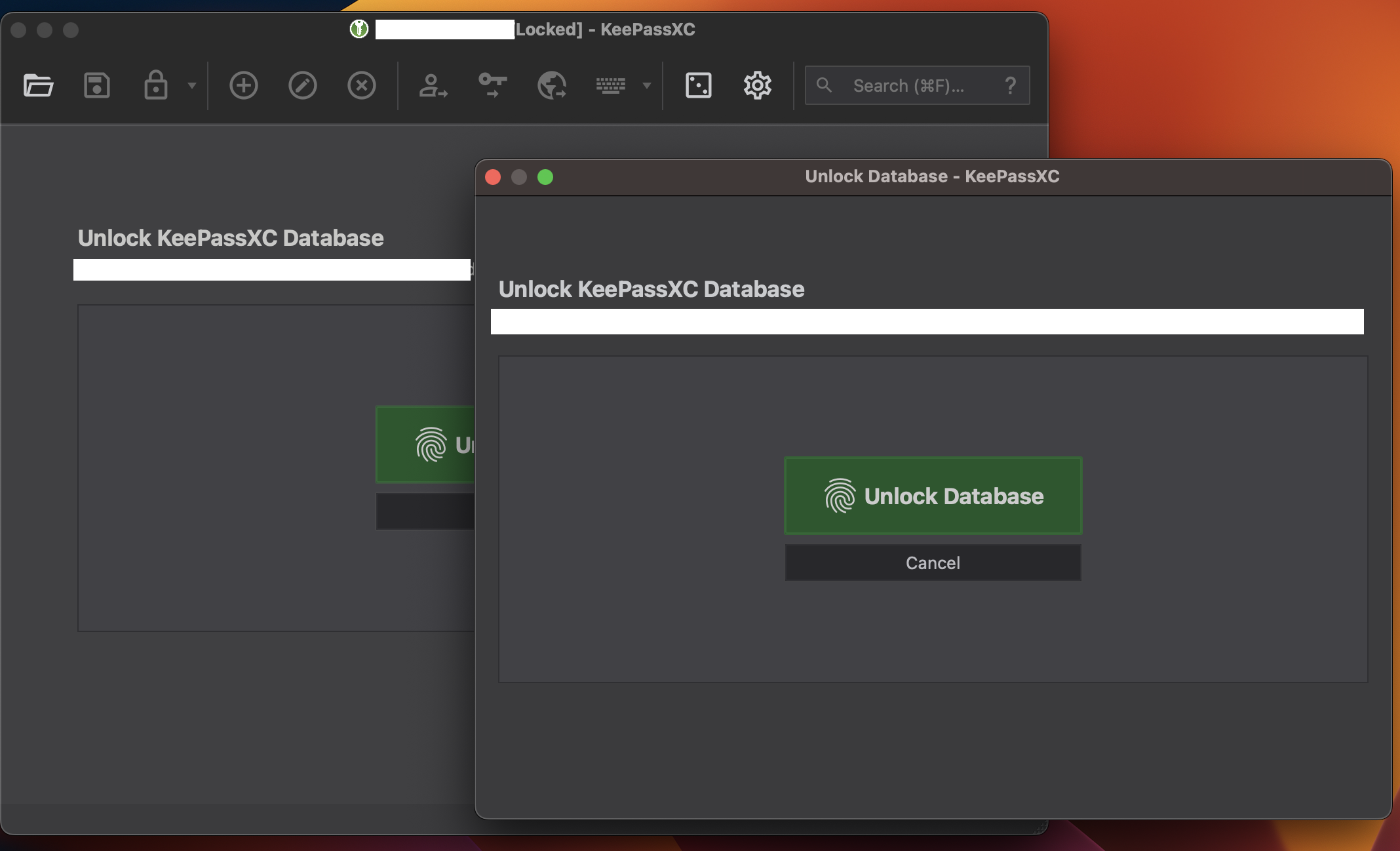 Extra "Unlock Database" dialog won't go away · Issue #9297 · keepassxreboot/keepassxc · GitHub