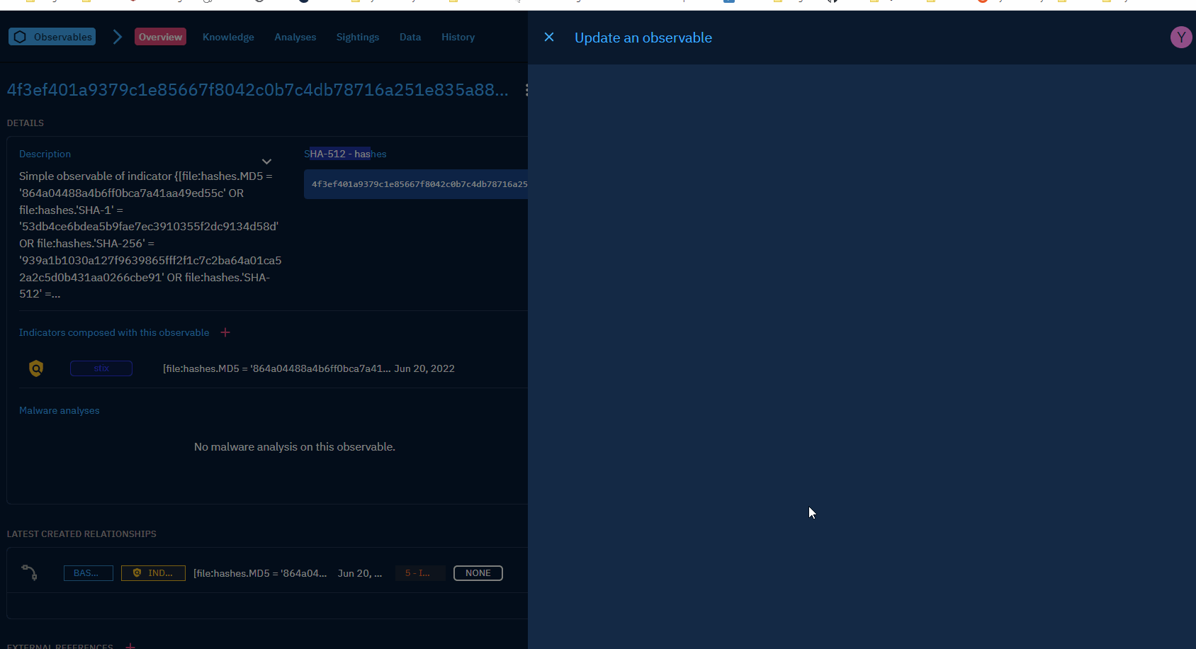 Editing SHA512 of File · Issue #3917 · OpenCTI-Platform/opencti · GitHub