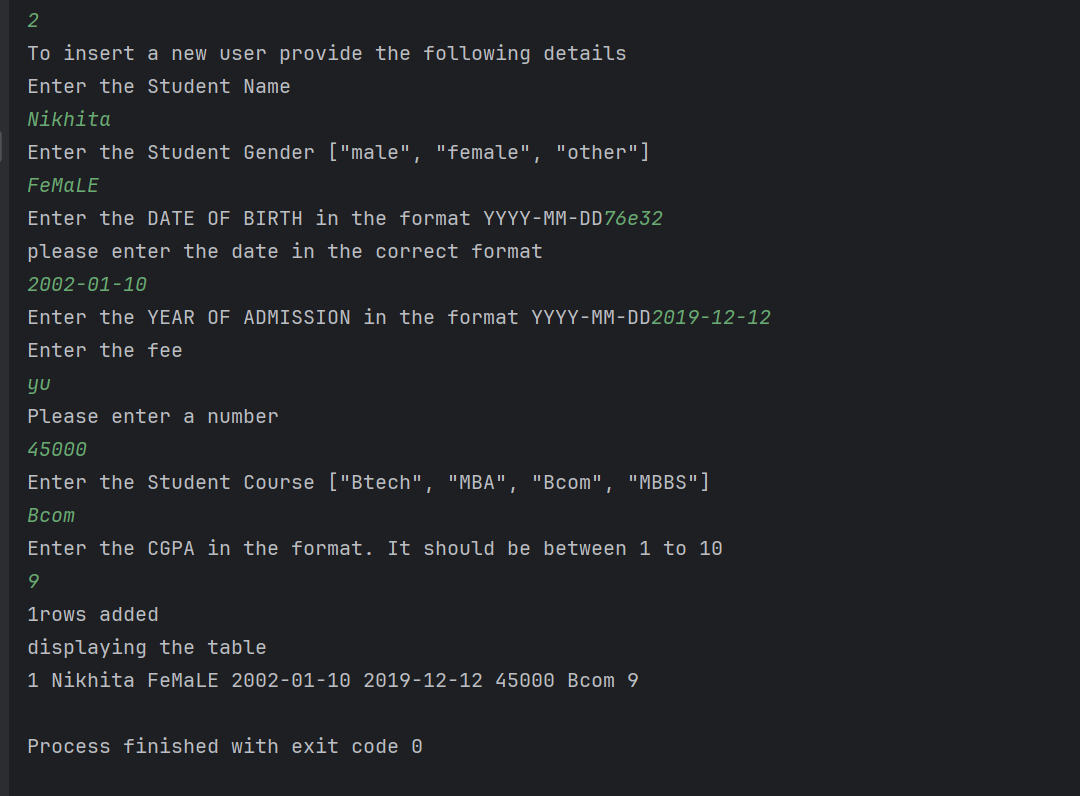 GitHub - nikhitagarg10/student-JDBC-database: student management system using H2 database and JDBC
