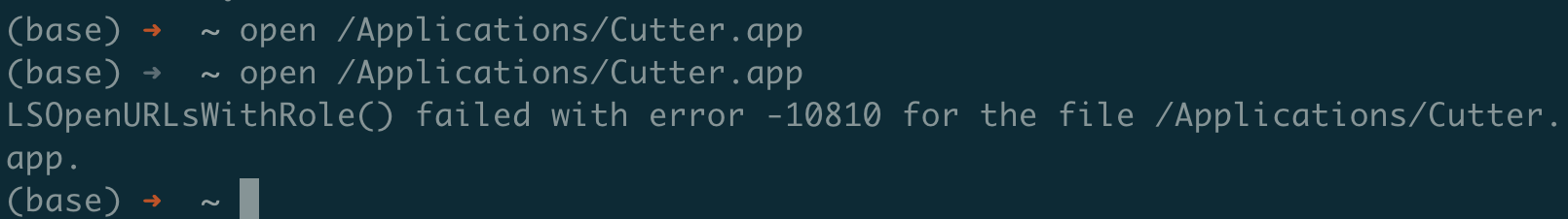 MacOS "LSOpenURLsWithRole() failed with error -10810" · Issue #2456 ...
