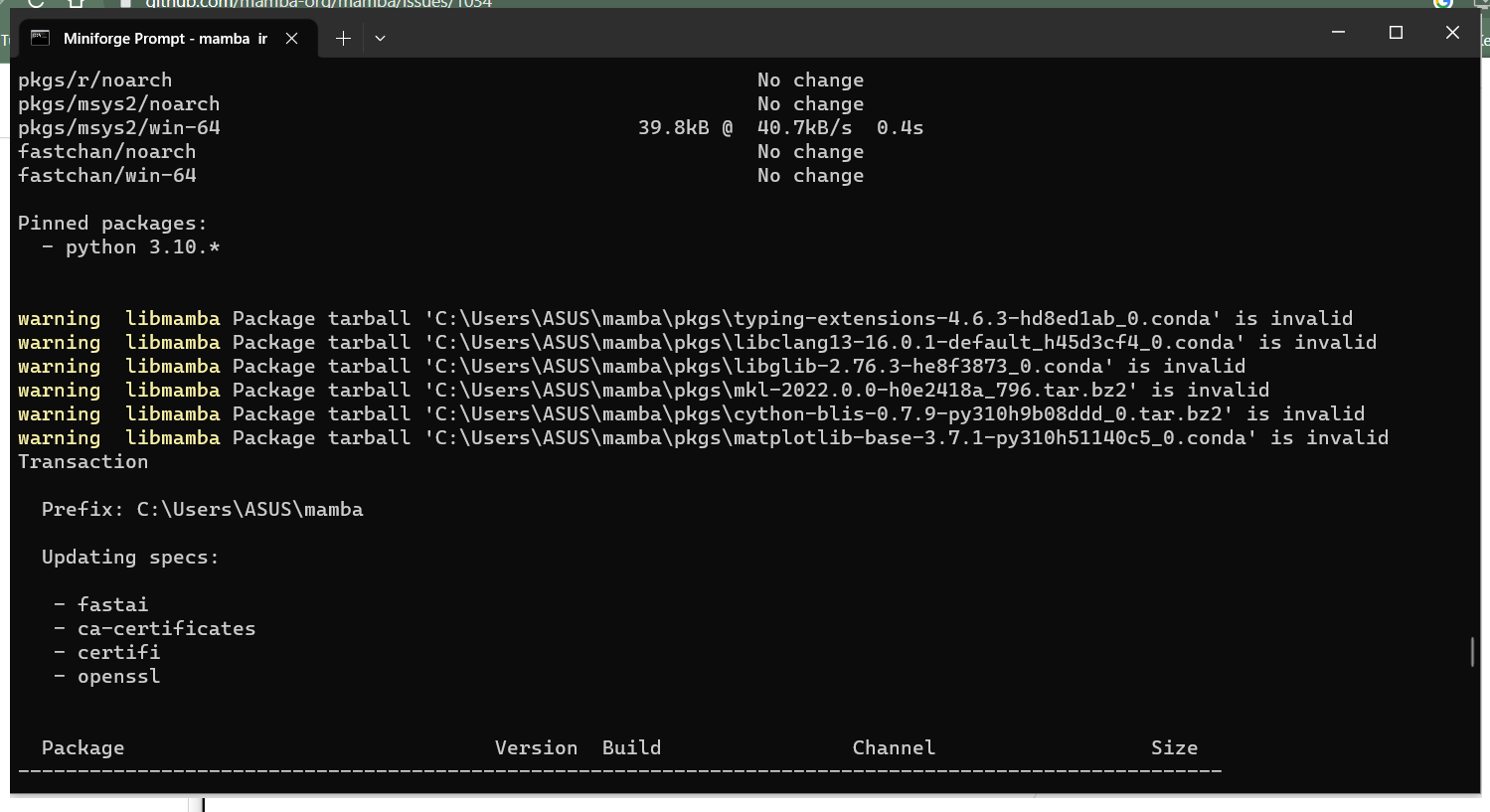 Old broken packages in a channel completely break mamba install · Issue #1034 · mamba-org/mamba ...