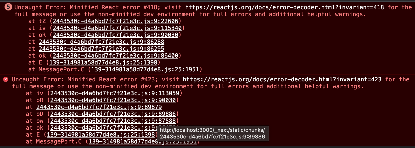 Next 13 Error Minified React Error 418 · Vercel Nextjs · Discussion 43921 · Github 