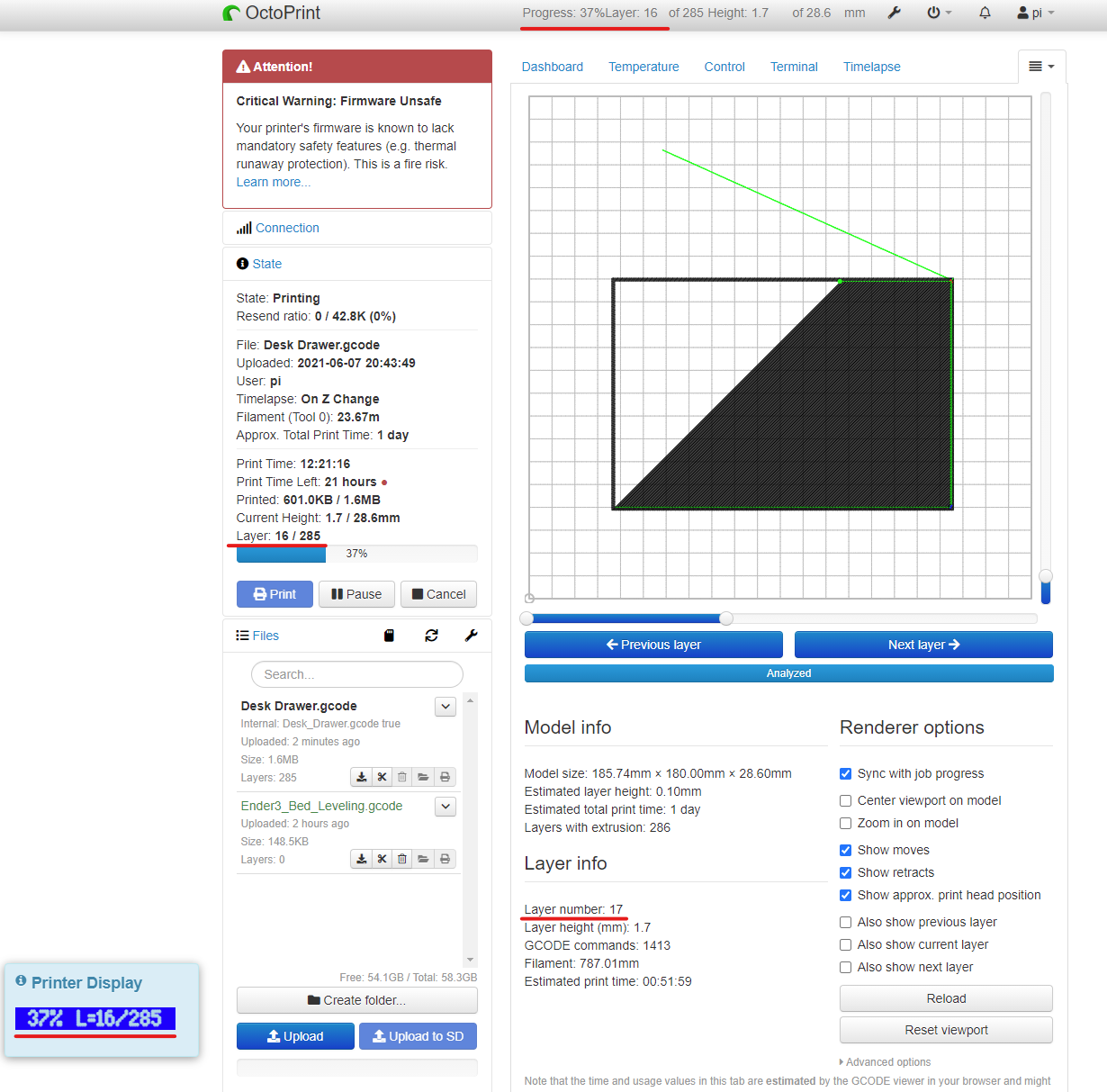Current layer stats conflict · Issue #4161 · OctoPrint/OctoPrint · GitHub