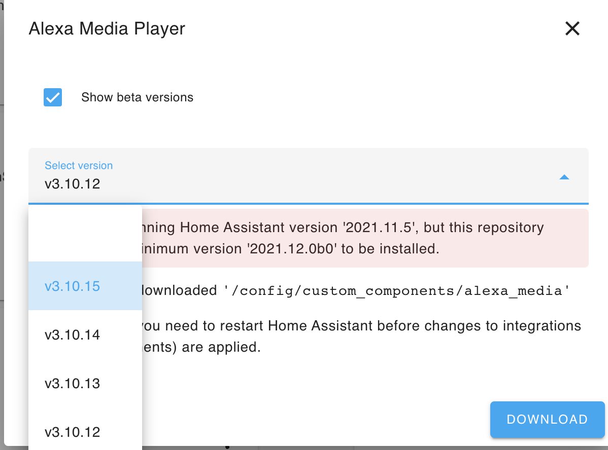 Unable to install integration from HACS · Issue #1451 · alandtse/alexa ...