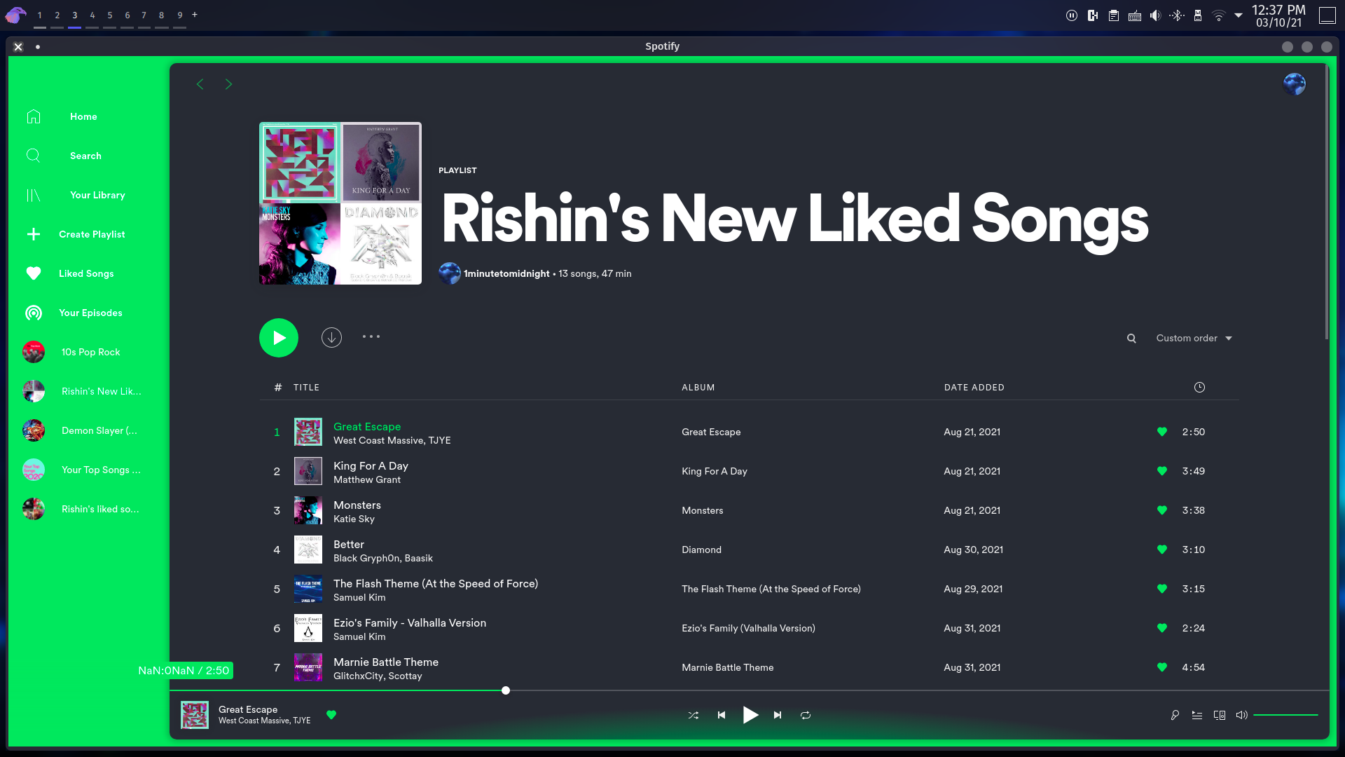 [Dribbblish] Timestamp tooltip not working · Issue #552 · spicetify/spicetify-themes · GitHub
