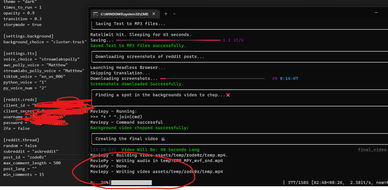 [Feature]: Faster Creation Time · Issue #1398 · elebumm/RedditVideoMakerBot · GitHub
