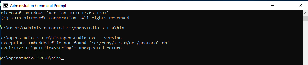 CLI error using Windows Command Prompt · Issue #4132 · NREL/OpenStudio · GitHub