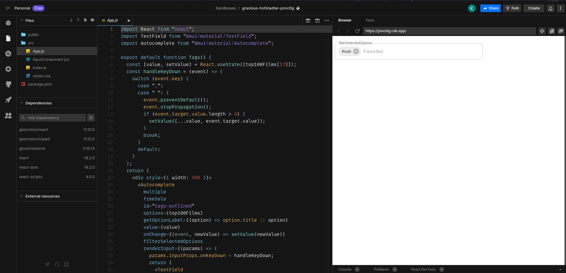 Autocomplete - Typed text remains in the input field on pressing the space key · Issue #35234 ...