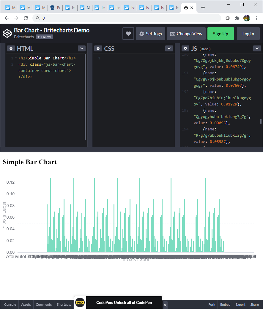 Blank spaces for the 600+ samples inside of a limited chart width ...