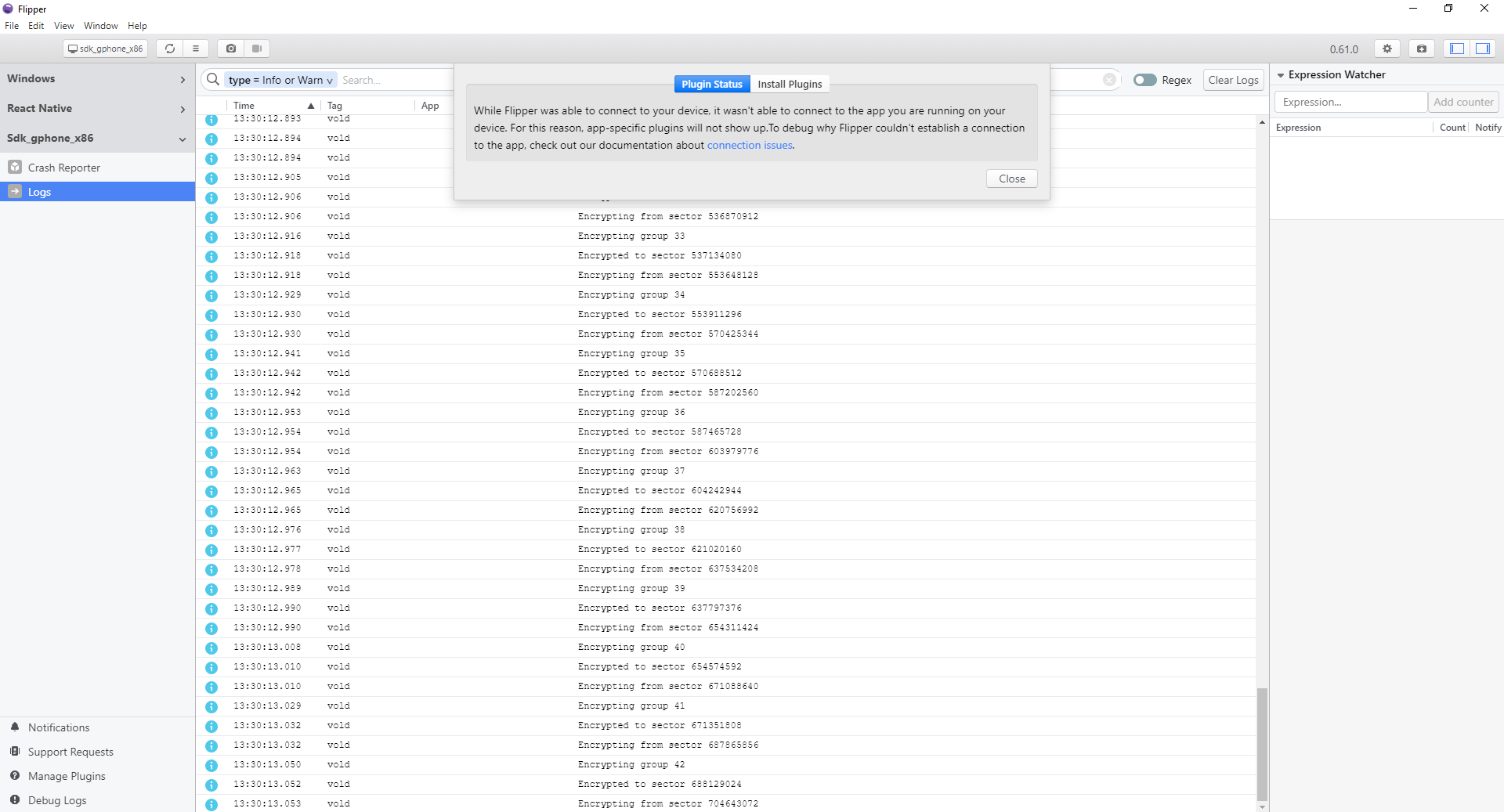Can't see any plugin on flipper · Issue #1697 · facebook/flipper · GitHub