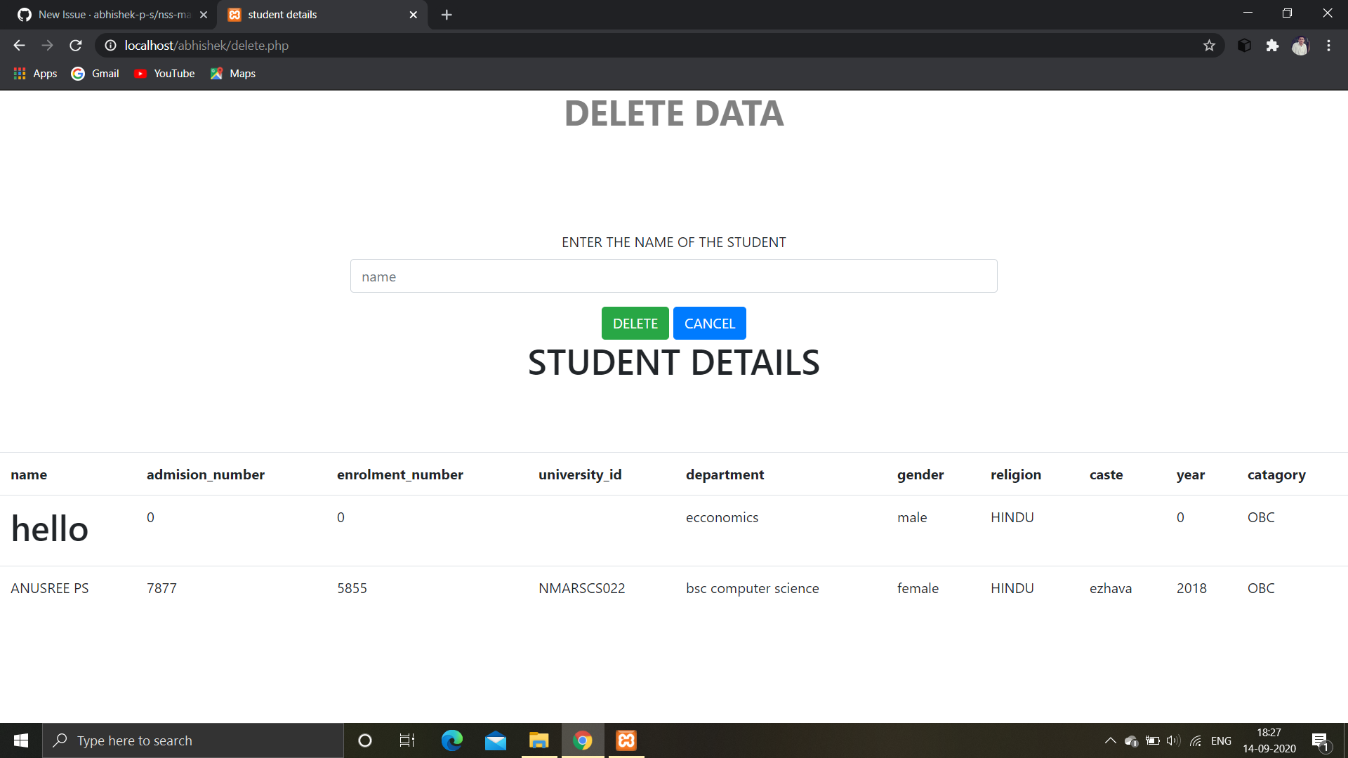 GitHub - abhishek-p-s/nss-management: An Introductory NSS Management ...