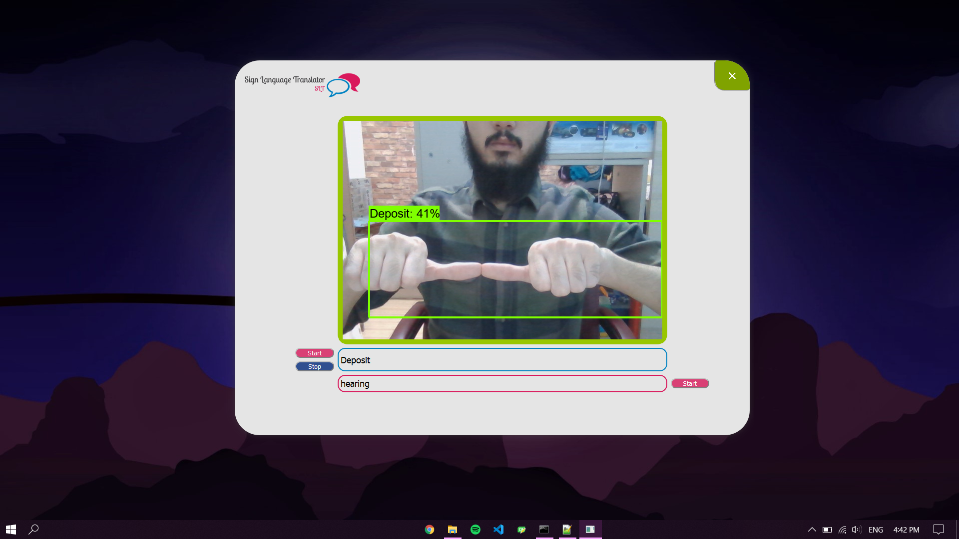 GitHub - HaithamAmireh/Sign_Language_Translator: A program that will ...