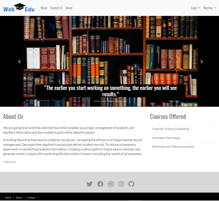GitHub - shubhamthorve531/CollegeManagementSystem: Dynamic Website.The Application is useful to ...