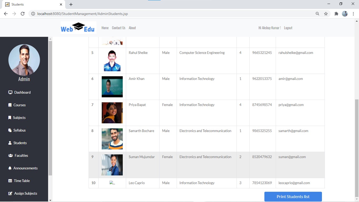 GitHub - shubhamthorve531/CollegeManagementSystem: Dynamic Website.The Application is useful to ...