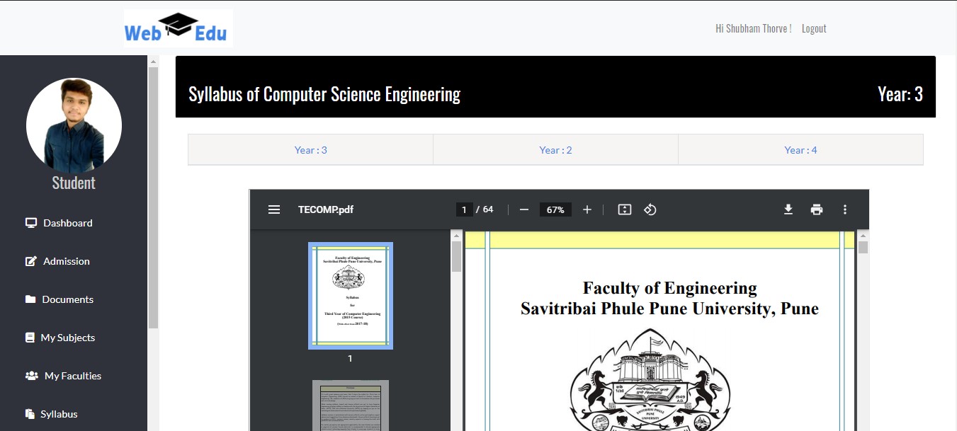 GitHub - shubhamthorve531/CollegeManagementSystem: Dynamic Website.The ...