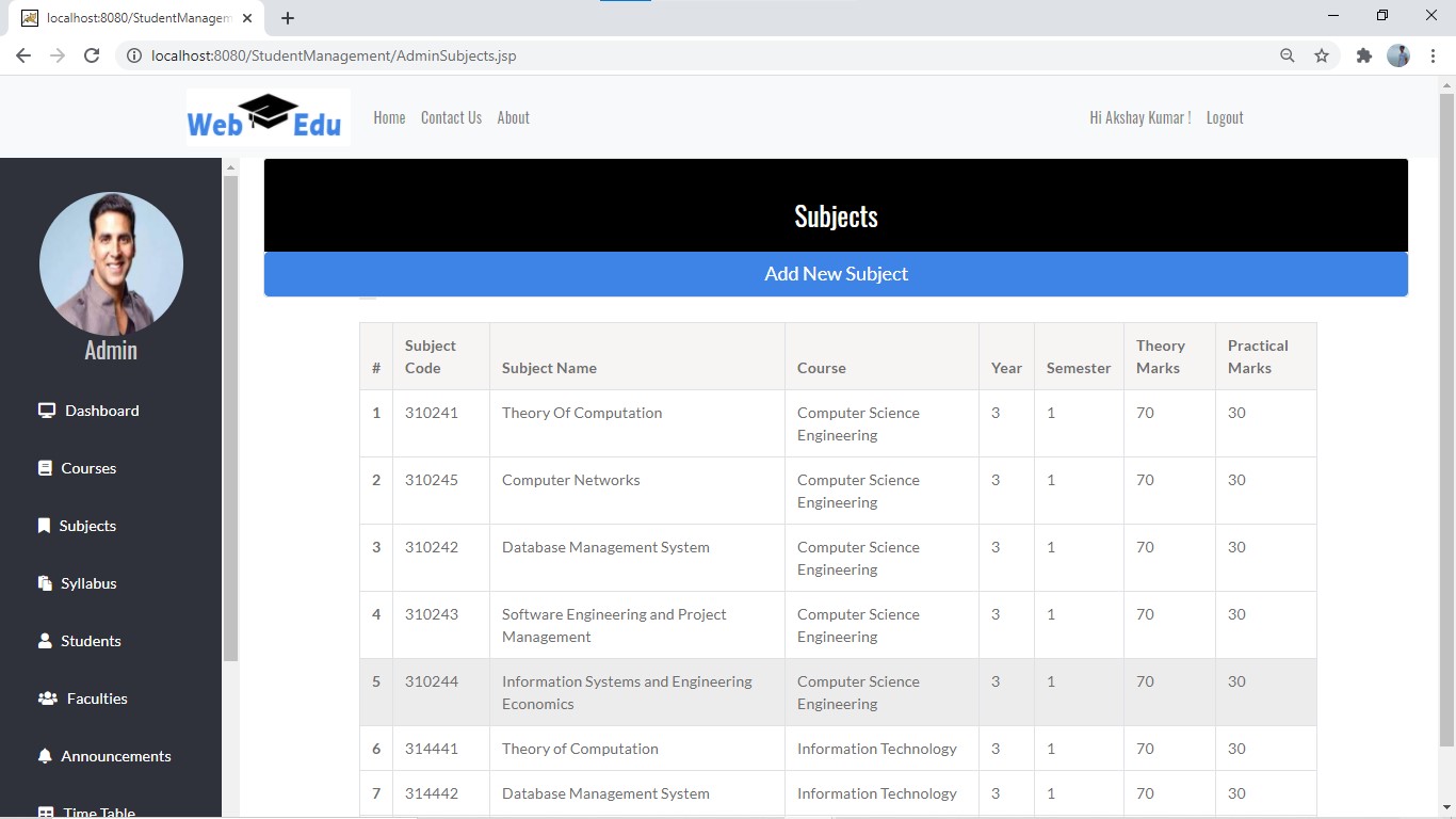 GitHub - shubhamthorve531/CollegeManagementSystem: Dynamic Website.The Application is useful to ...