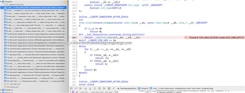 ILogConfiguration operator[] causes a crash in multiple instances. · Issue #706 · microsoft/cpp ...