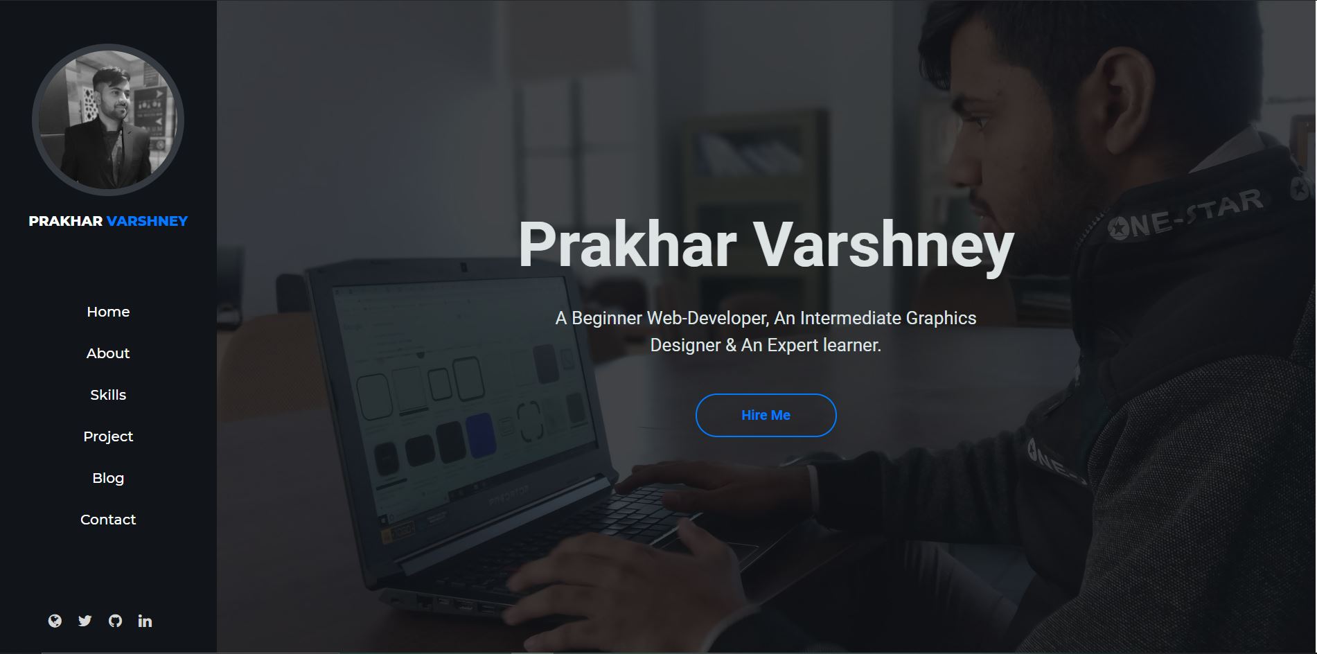 GitHub - PrakharV10/Portfolio-Version-2: Portfolio website (Old)