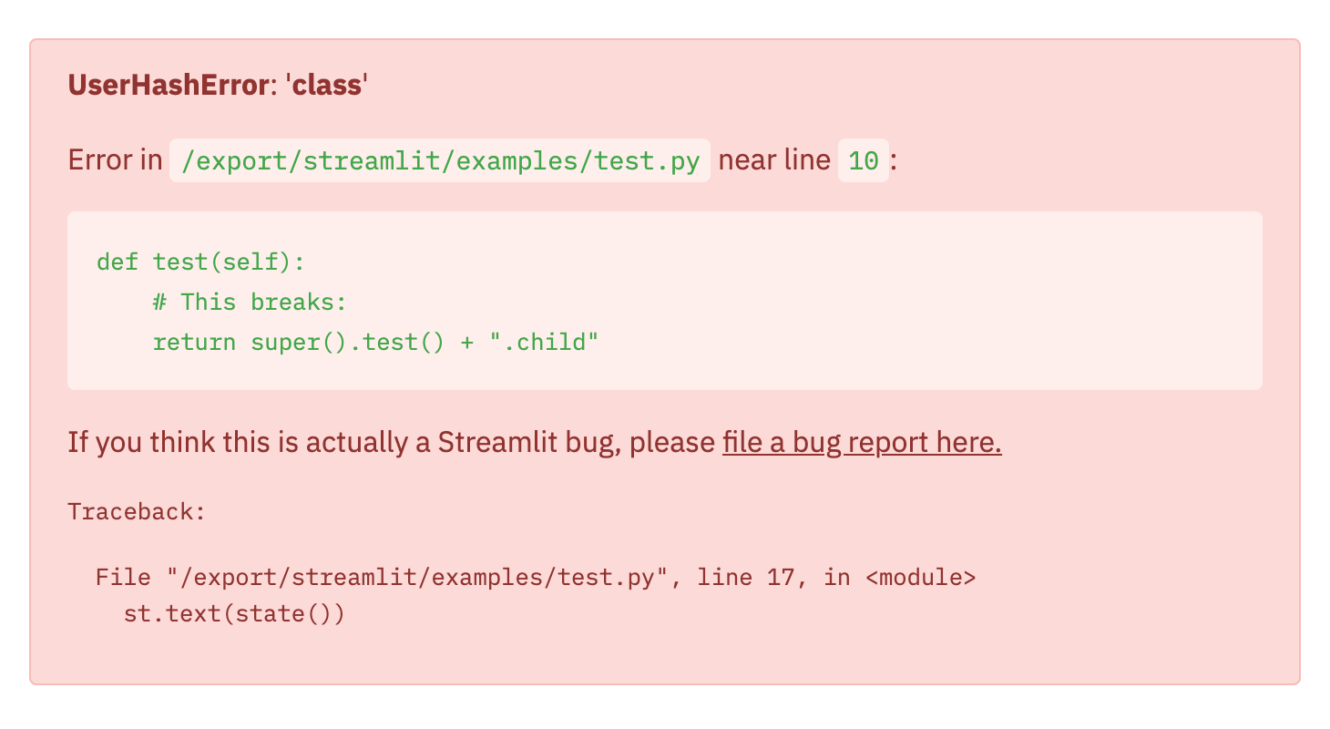 `super()` inside a cached function results in a UserHashError · Issue ...