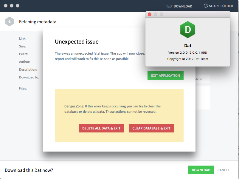OS X crash on Fetching metadata · Issue #449 · dat-ecosystem-archive/dat-desktop · GitHub