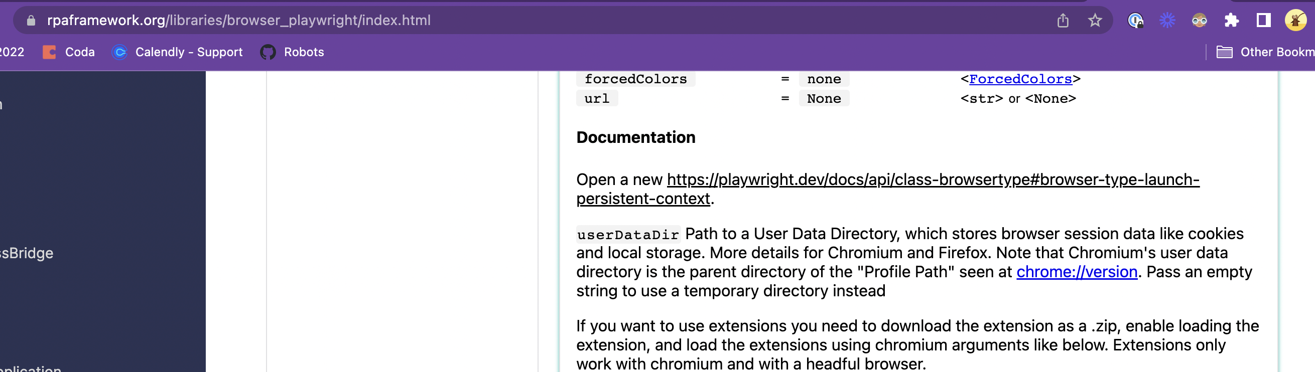 `New Persistent Context` documentation URL is not pointing to the right resource (`404` Not ...