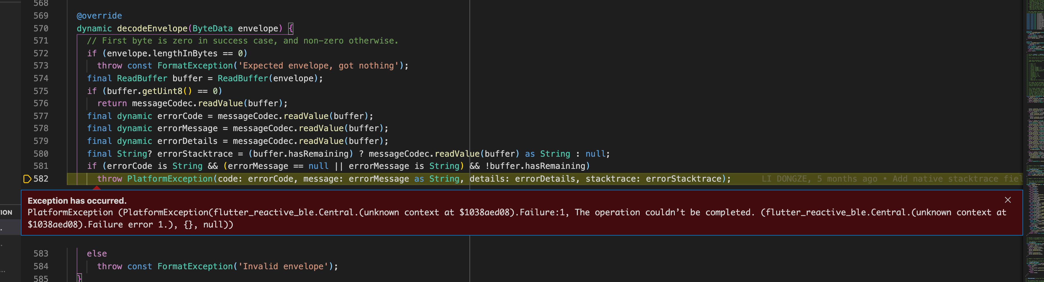iOS When I Turn off BLE my app throws an exception · Issue #205 · PhilipsHue/flutter_reactive ...