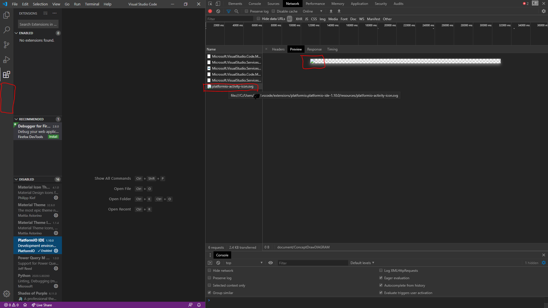Can't see the left action bar icons · Issue #98420 · microsoft/vscode ...