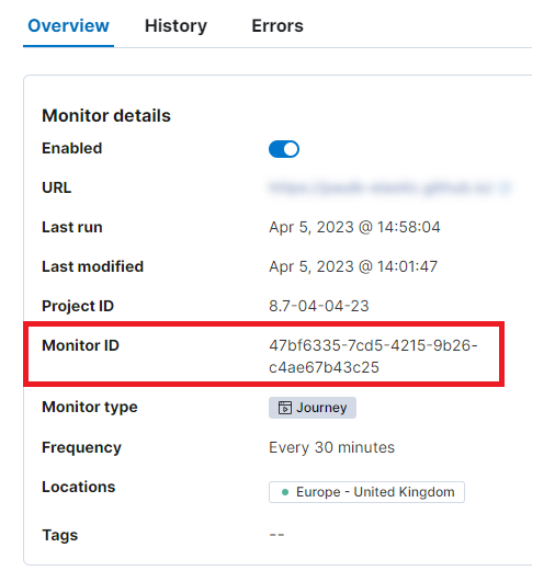 [Synthetics] Monitor ID in the ID is incorrectly showing the saved ...