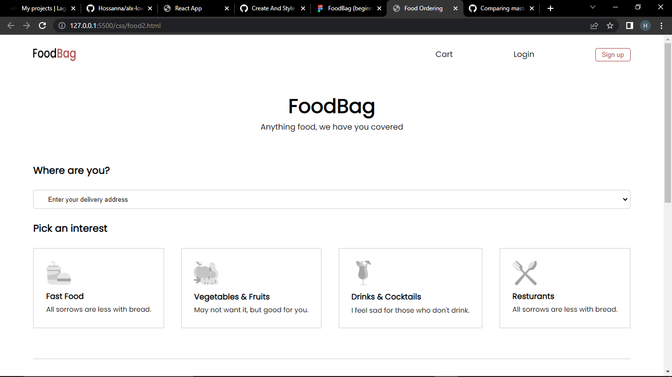 [NDFFET-162] Create & Style the Landing Page for a Food Orderin by Hossanna · Pull Request #2322 ...