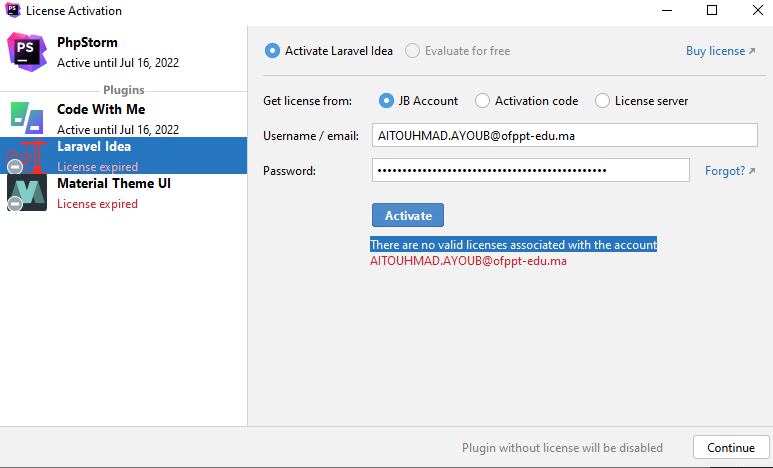 [Bug]: Free licenses for students · Issue #441 · laravel-idea/plugin · GitHub