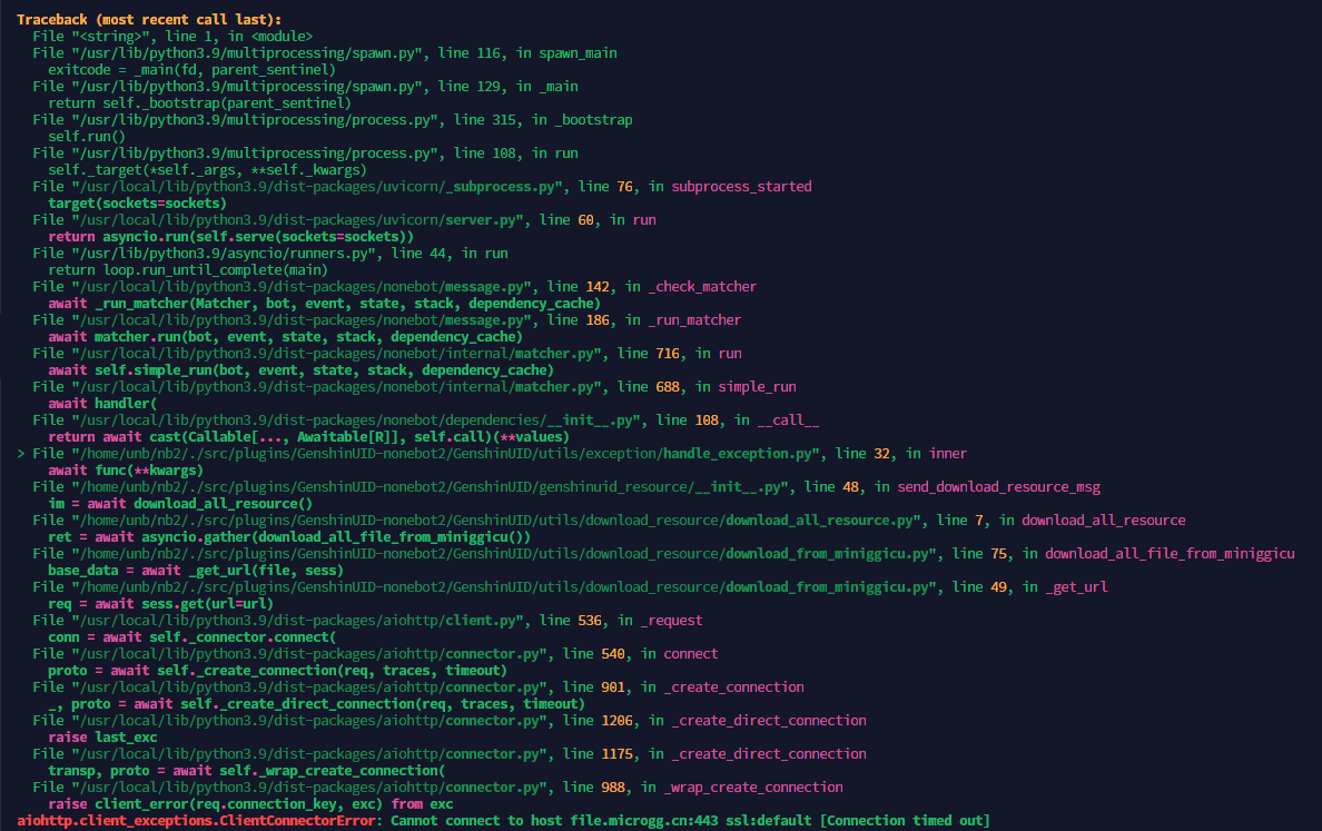 下载资源错误Cannot connect to host file.microgg.cn:443 ssl:default [Connection timed out] · Issue #407 ...