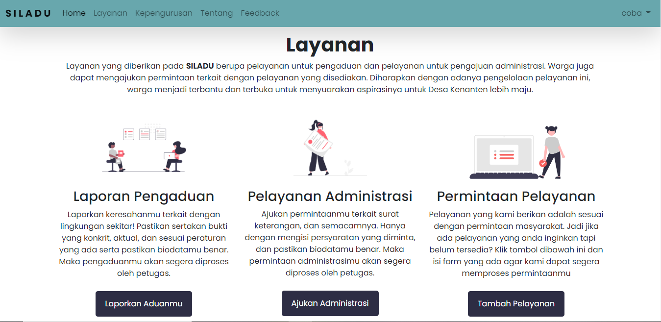 GitHub - fadillarahmania/SILADU: Sistem Informasi Pelayanan dan Pengaduan Masyarakat