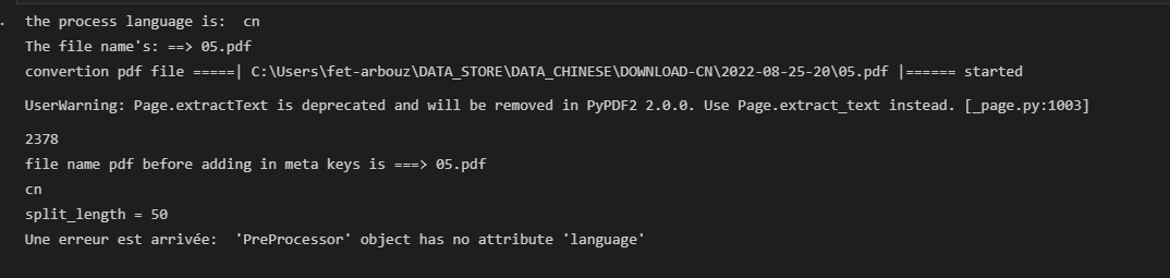 'PreProcessor' object has no attribute 'language' · Issue #3108 · deepset-ai/haystack · GitHub