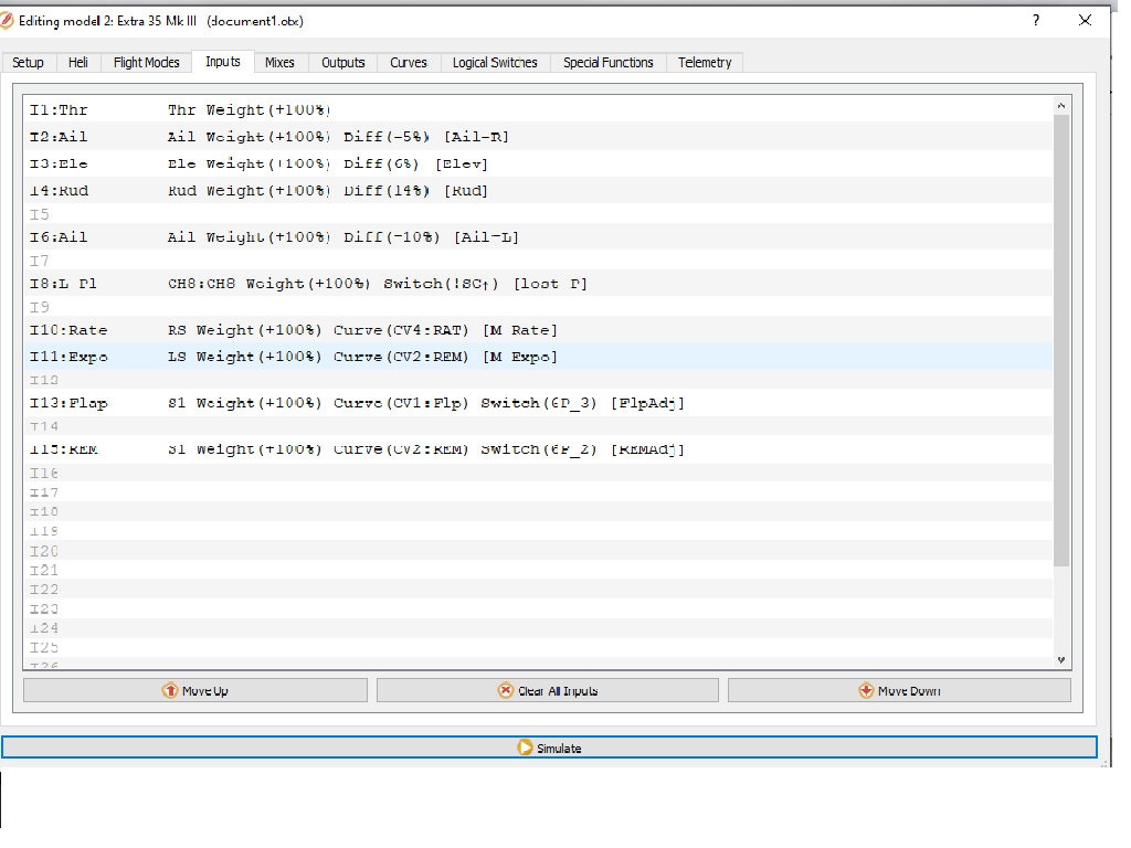 "Slow" functions slows input channel, not the Mix. ei: aileron slow, not flap · Issue #7927 ...