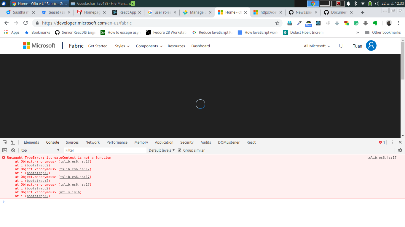 Office Fabric Webiste not loading · Issue #6453 · microsoft/fluentui ...
