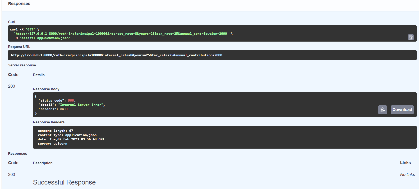 Endpoint to calculate Roth IRA · Issue #191 · Clueless-Community/fintech-api · GitHub