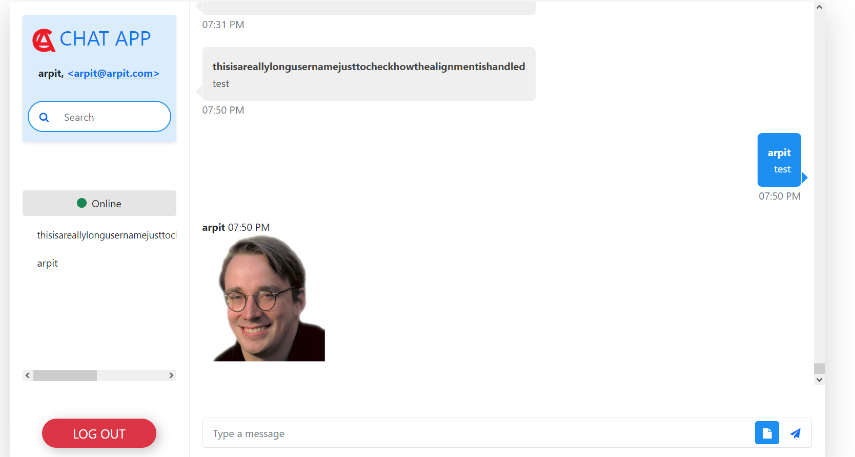 fix image sending bug where image appears on left side even when current user sends it · Issue ...
