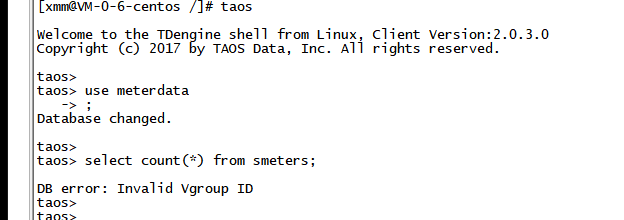 DB error: Invalid Vgroup ID(centos8) · Issue #3562 · taosdata/TDengine · GitHub