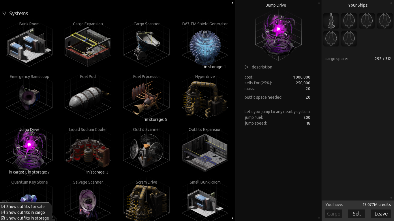 Outfitter cargo button greyed out · Issue #8623 · endless-sky/endless-sky · GitHub