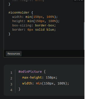 CSS Funtions: min example has incorrect code snippet · Issue #23537 · TheOdinProject/curriculum ...