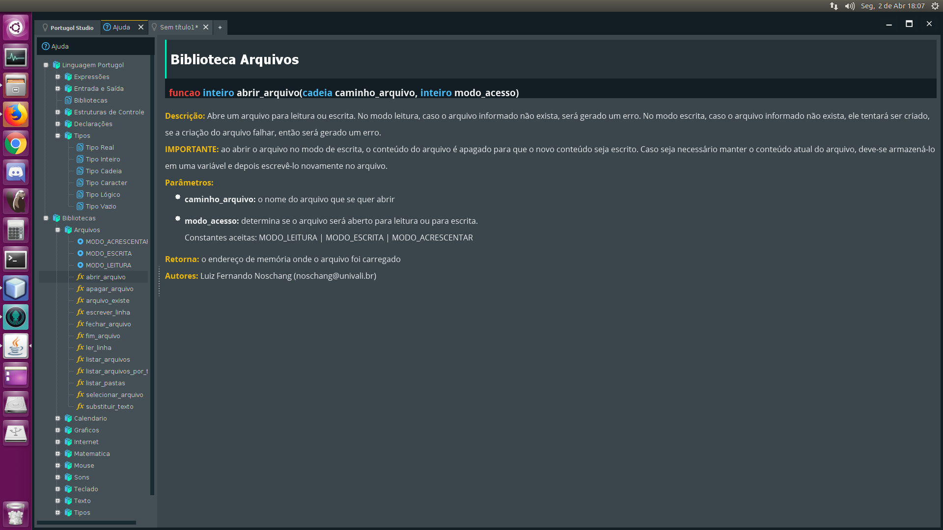 Corrigir CSS da ajuda das bibliotecas · Issue #514 · UNIVALI-LITE/Portugol-Studio · GitHub