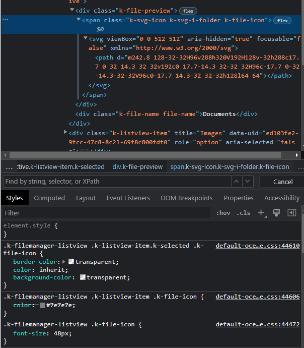 Certain classes that are used alongside font icons have no effect on their svg counterparts ...