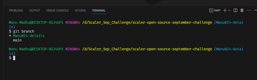 Challenge#1 : Manu · Issue #92 · scaleracademy/scaler-open-source-september-challenge · GitHub