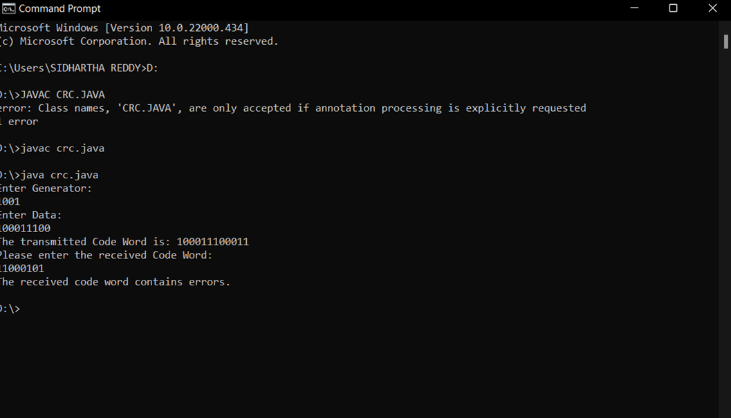 GitHub - siddharthreddyarutla/Simulation-of-error-detection-correction-code---CRC: It is an ...