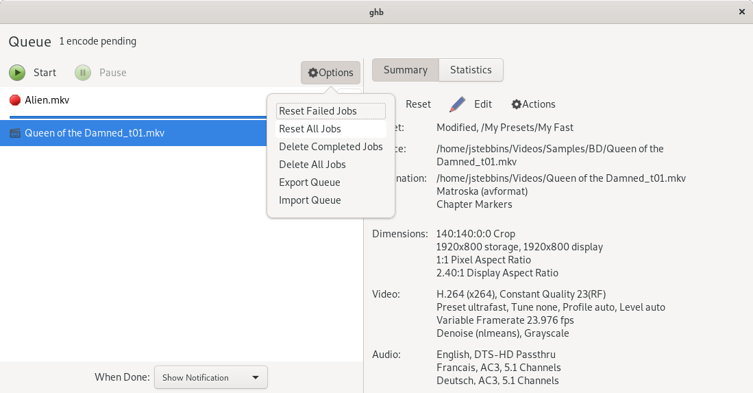 Queue Redesign · Issue #1087 · HandBrake/HandBrake · GitHub