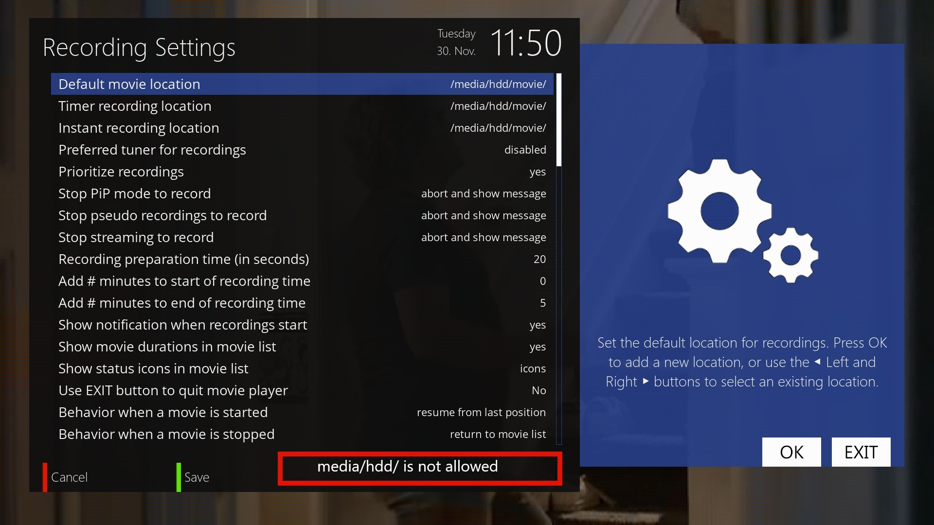 Recording Settings in openatv 7.0 · Issue #2129 · openatv/enigma2 · GitHub